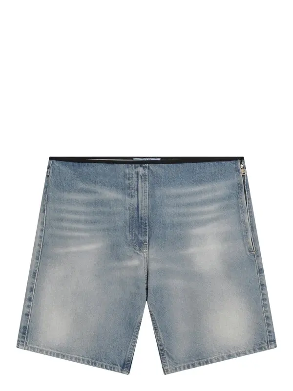 Prada Cotton Denim Shorts - Blue
