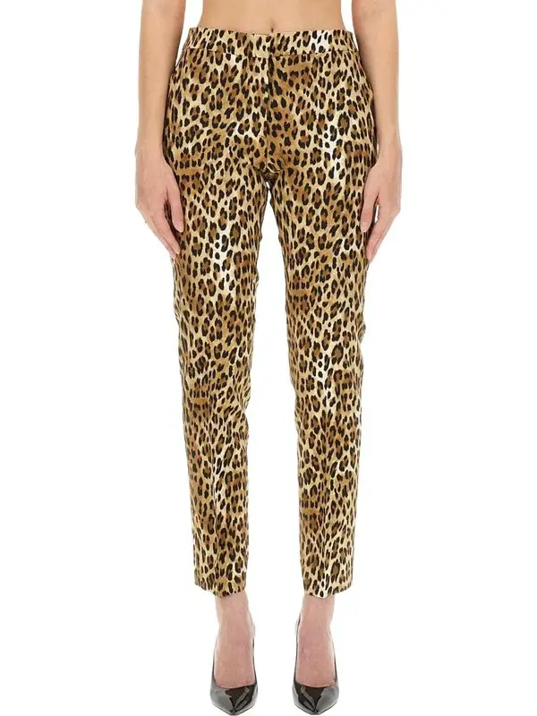 Moschino Pants With Animal Pattern - Multicolor