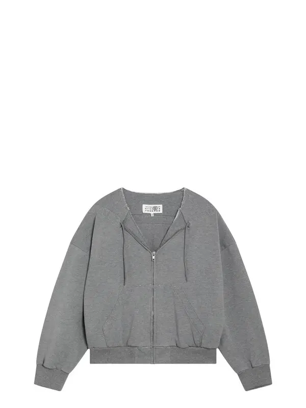 MAISON MARGIELA Cotton Zip Sweatshirt - Gray