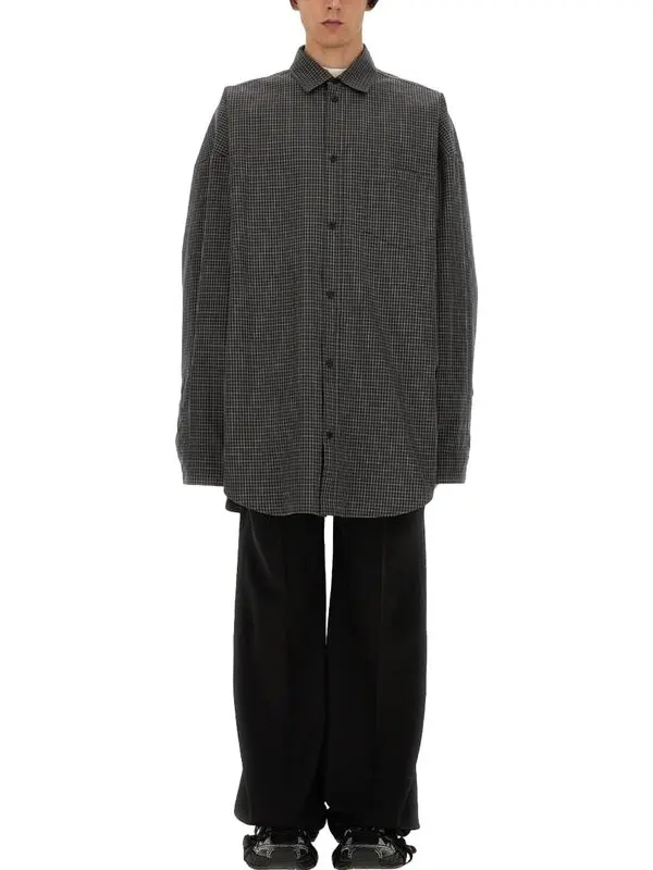 Balenciaga Large Fit Outerwear Shirt - Multicolor