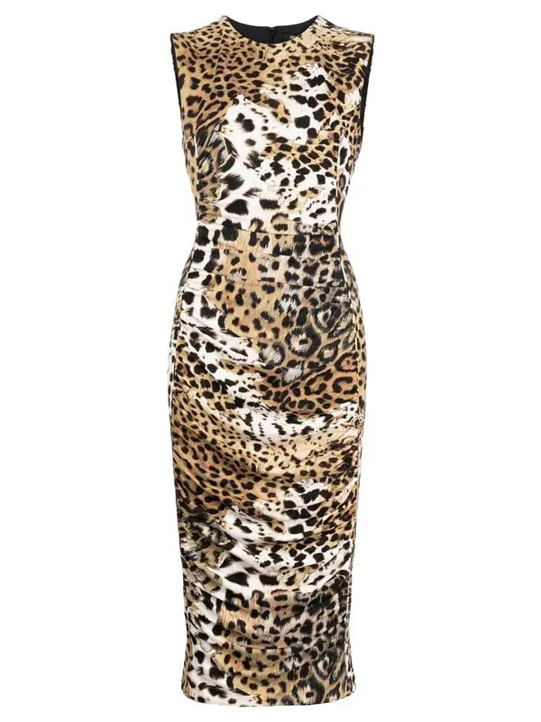 Roberto Cavalli Animalier Cocktail & Party Dress - Brown