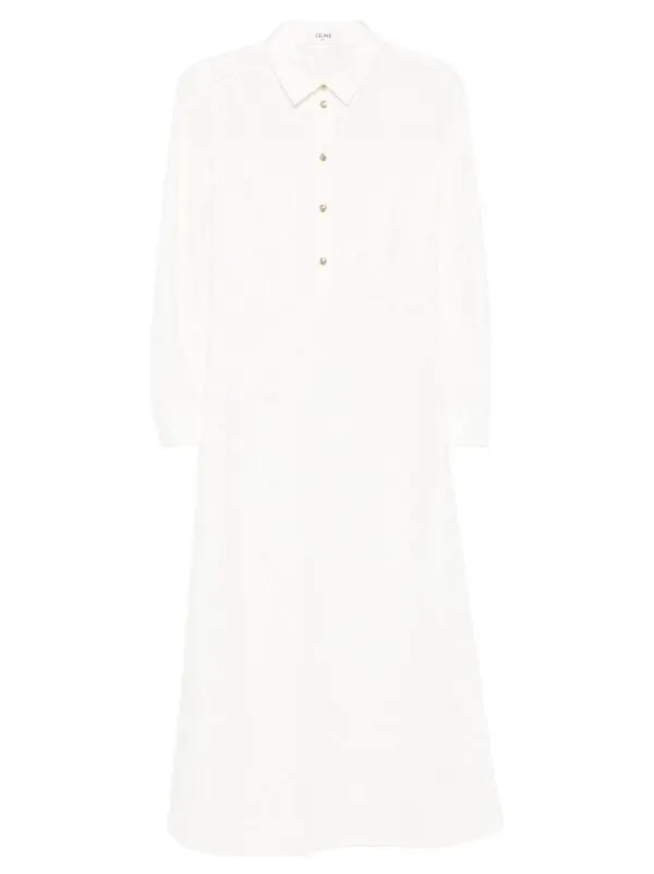 Celine Crochet Cotton Long Dress - Multicolor