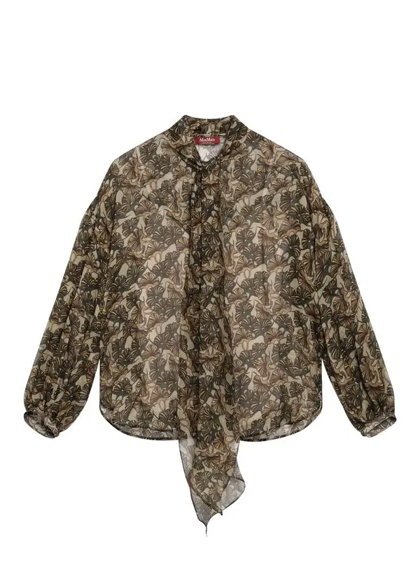 Max Mara Printed Silk Chiffon Blouse - Multicolor