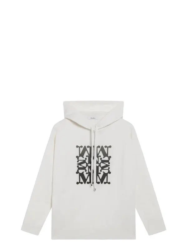 Max Mara Taddeo Hooded Virgin Wool Sweater - White