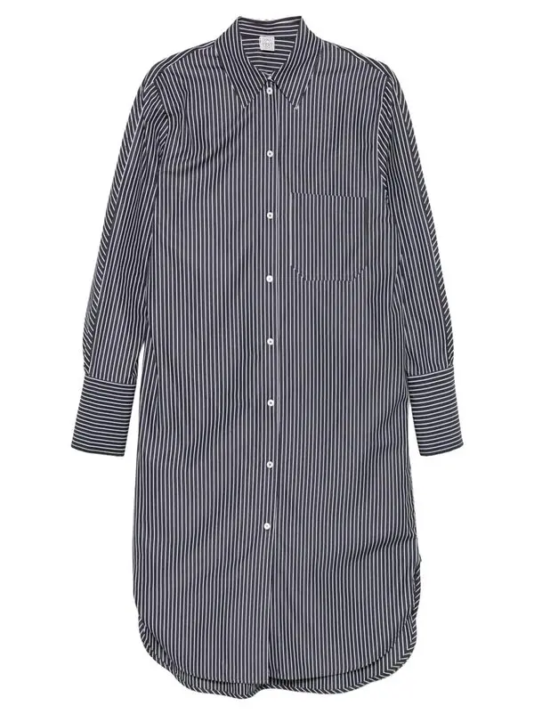 TOTEME Striped Cotton Shirtdress - Multicolor