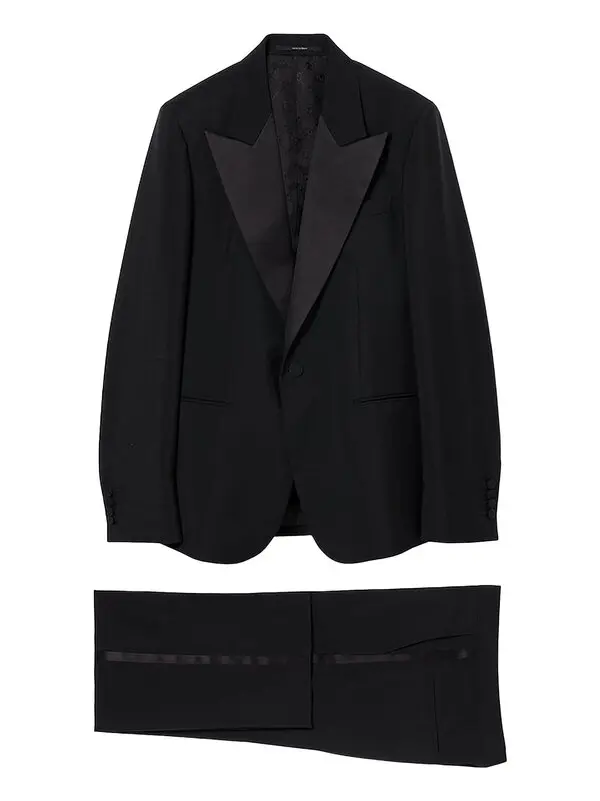 Gucci Suit In Fine Mohair Wool Fabric - Black