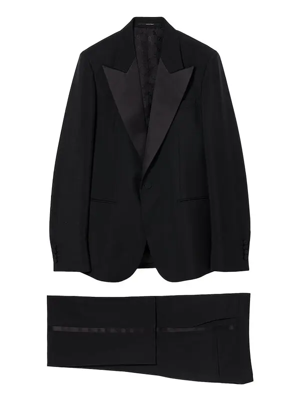 Gucci Suit In Fine Mohair Wool Fabric - Black