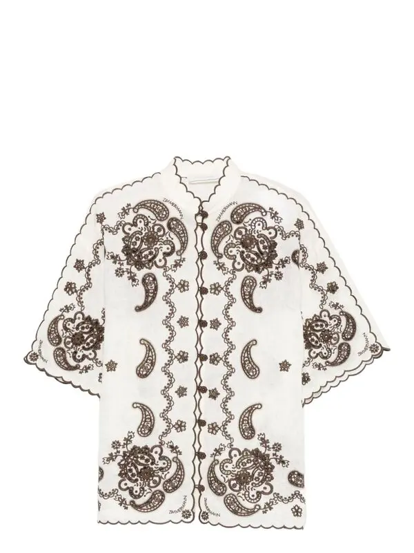 Zimmermann Ascension Embroidered Shirt - Multicolor