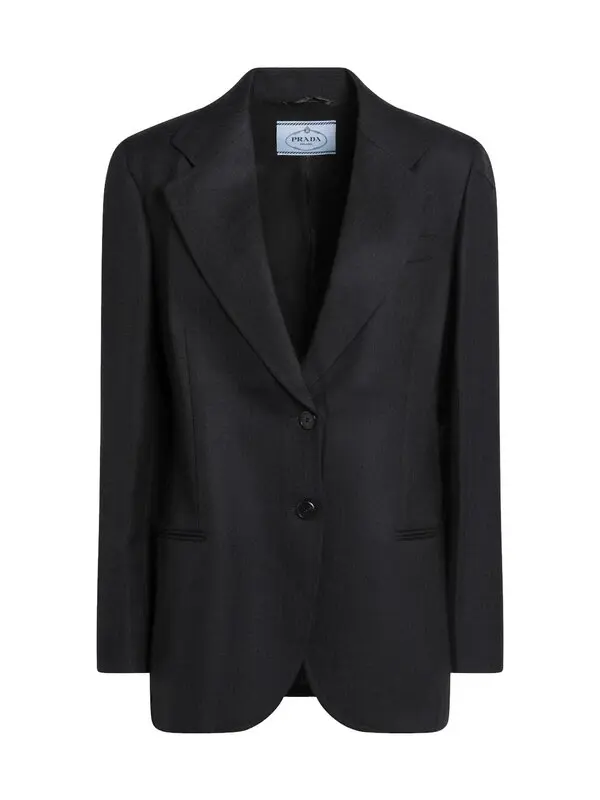 Prada Single-breasted Virgin Wool Jacket - Blue