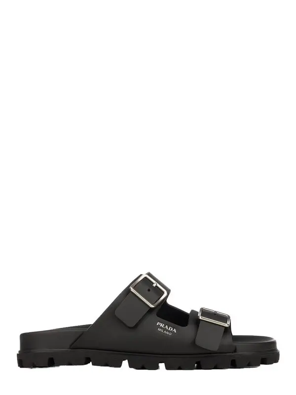 Prada Buckled Slides - Multicolor