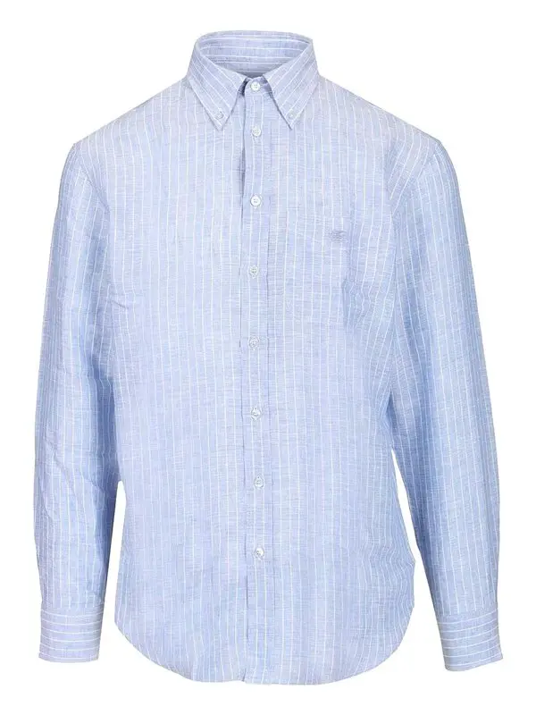 Etro Striped Linen Shirt - Blue