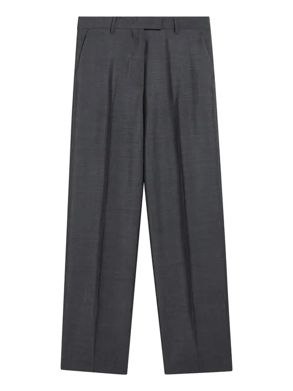 Miu Miu Wool-blend Trousers - Gray