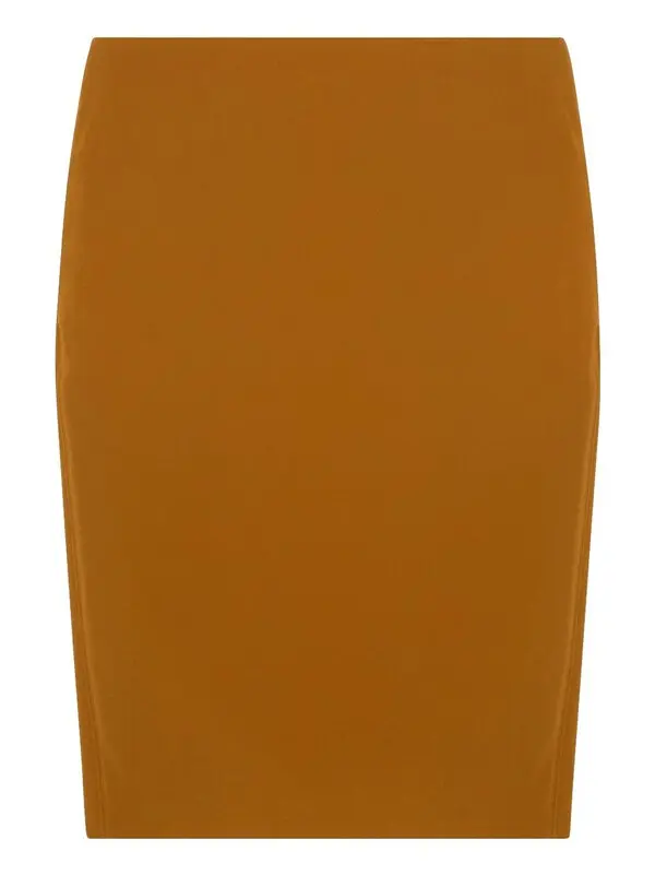 Saint Laurent Satin Pencil Skirt - Orange