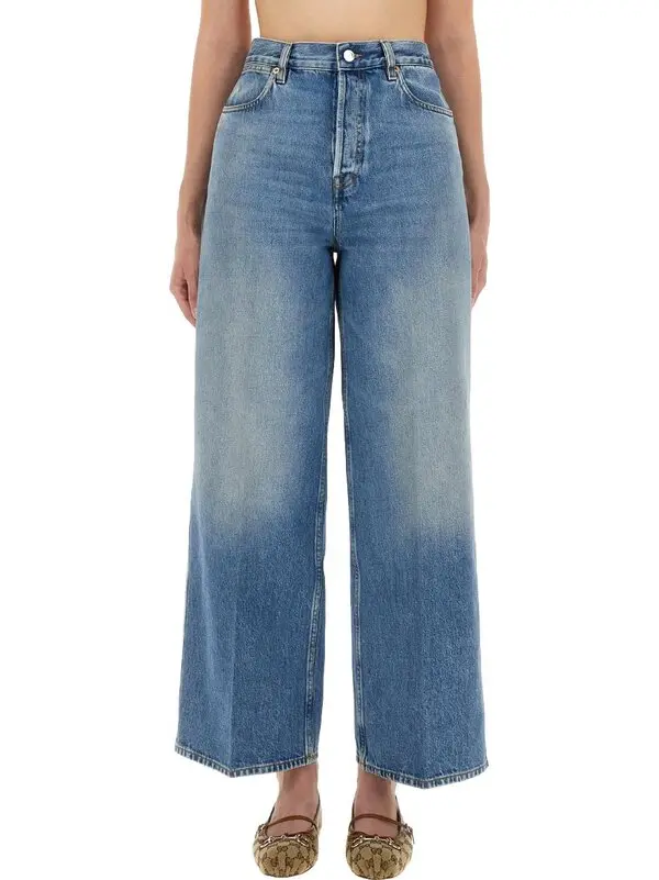 Gucci Wide-leg Jeans - Blue