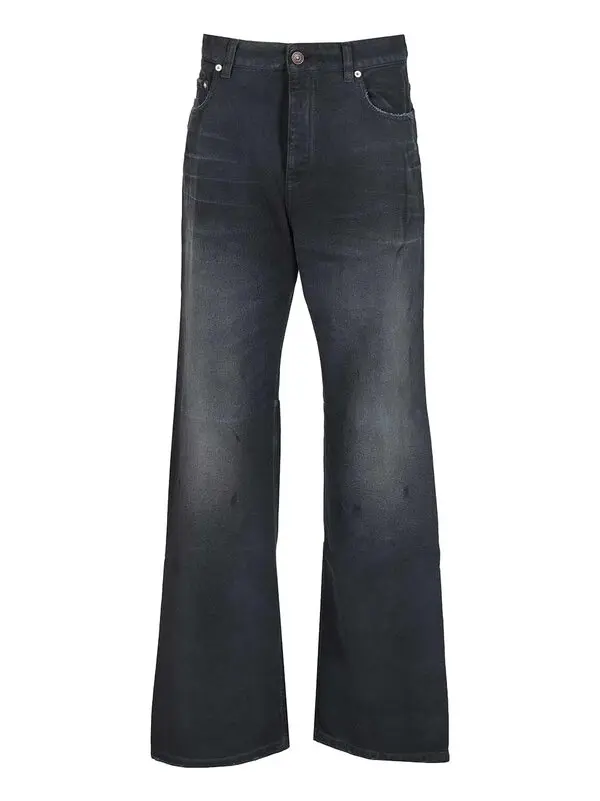 Balenciaga Regular Faded Jeans - Blue
