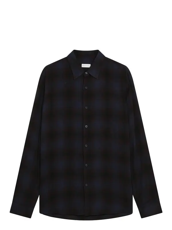 Dries Van Noten Check-pattern Viscose Shirt - Brown
