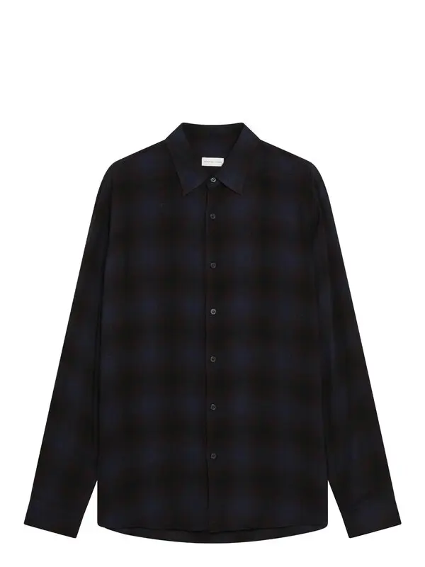 Dries Van Noten Check-pattern Viscose Shirt - Brown