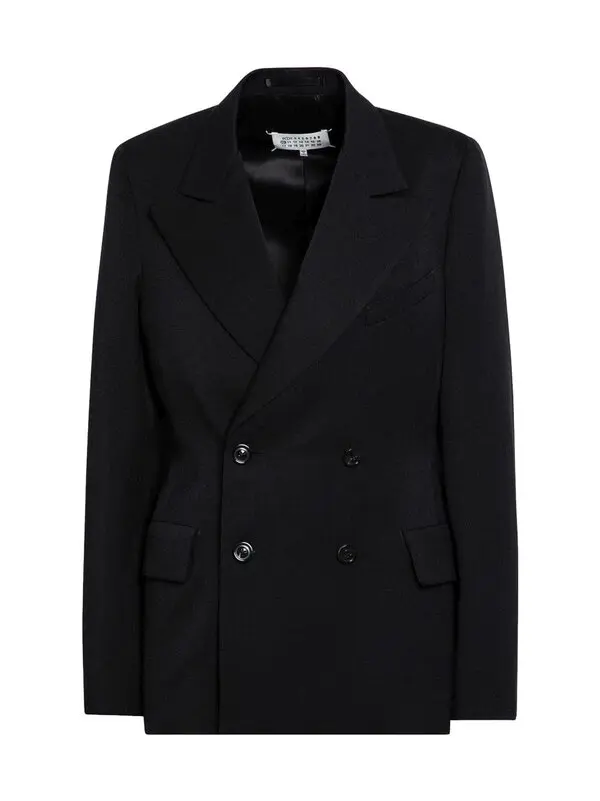 MAISON MARGIELA Double-breasted Jacket In Wool - Black