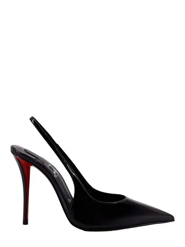 CHRISTIAN LOUBOUTIN Miss Z Patent Leather Slingback Décollet - Black