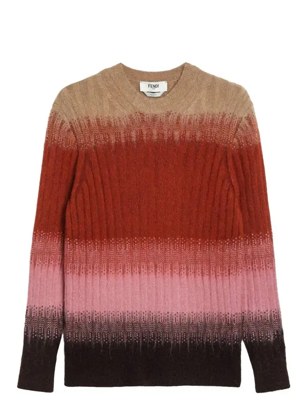 Fendi Mohair And Wool Sweater - Brown