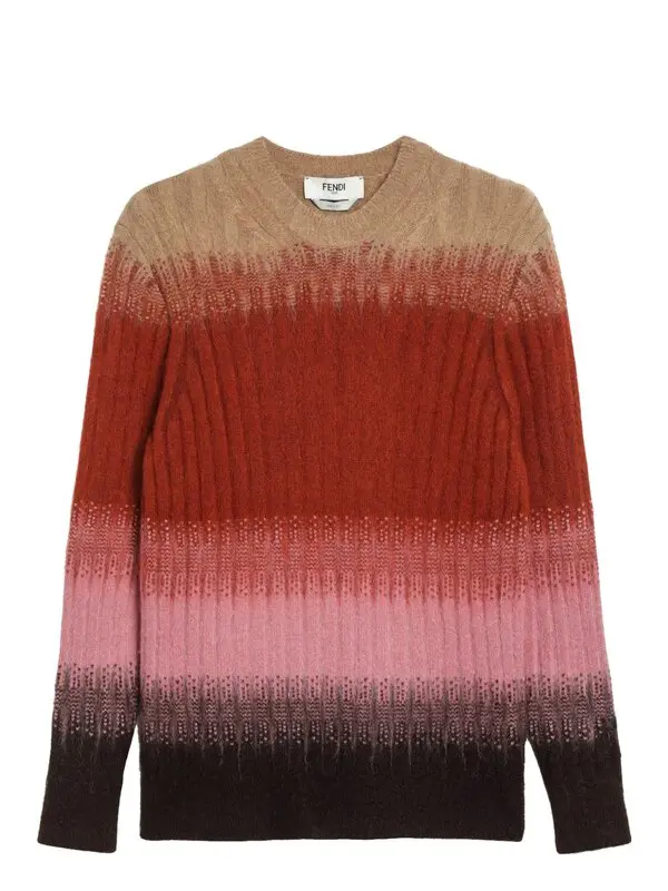 Fendi Mohair And Wool Sweater - Brown