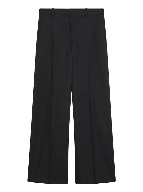 Gucci Wide-leg Wool Trousers - Gray