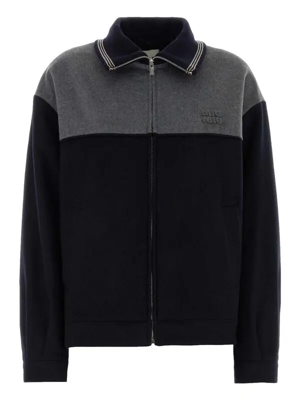 Miu Miu Virgin Wool And Cashmere Cardigan - Blue
