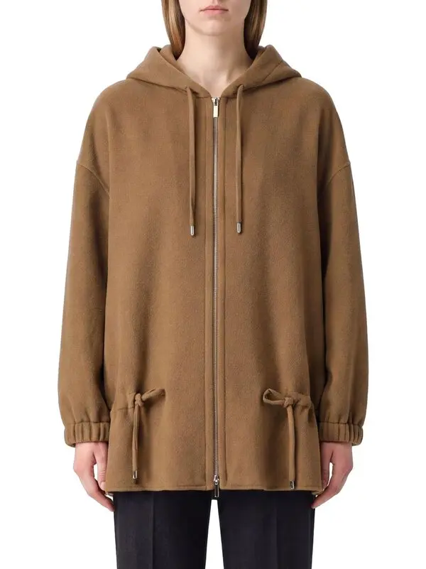 Max Mara Single-breasted Wool Hooded Coat - Brown