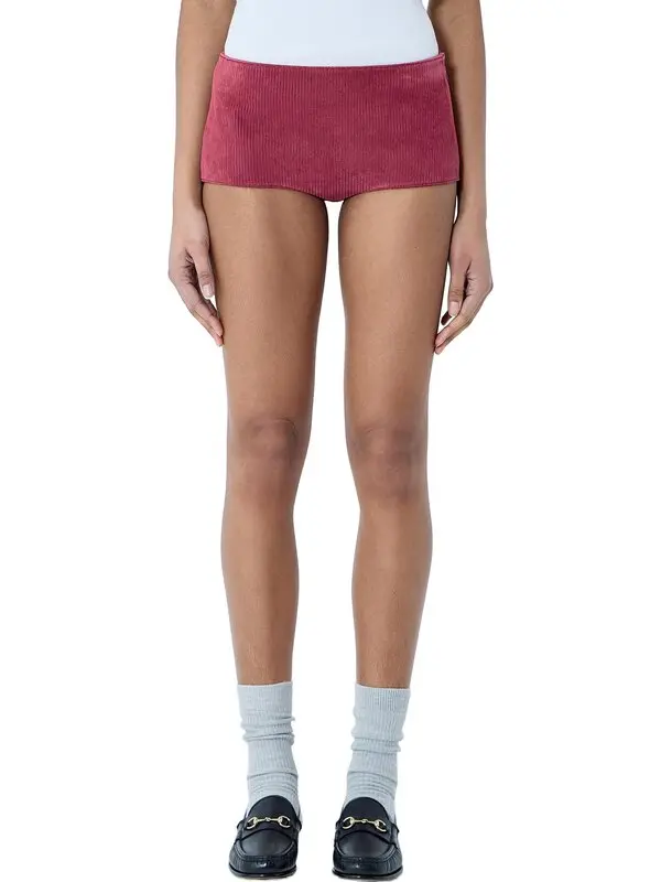 Gucci Suede Mini Shorts - Red