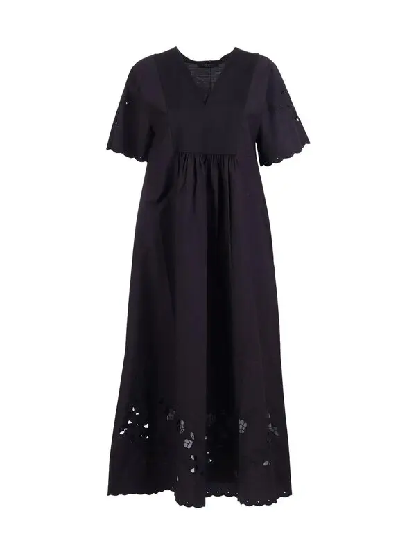 Max Mara Cotton Midi Dress - Black