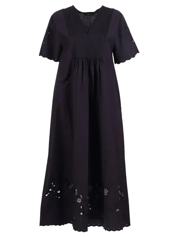 Max Mara Cotton Midi Dress - Black