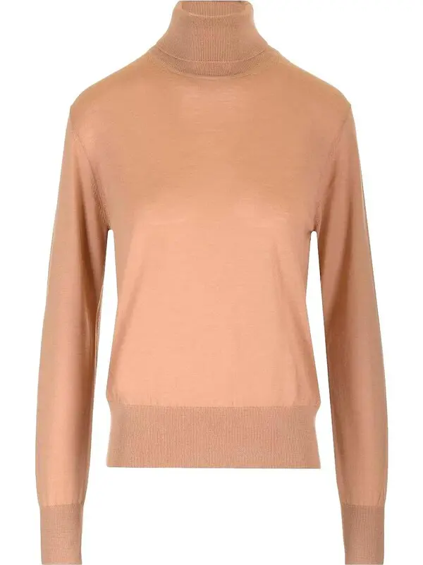 FORTE_FORTE Superfine Merinos Turtleneck Sweater - Brown