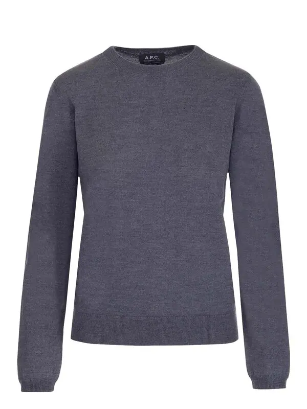 A.p.c. Wool Crew Neck Pullover - Gray