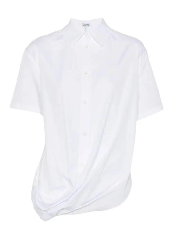 Loewe Cotton Draped Shirt - Multicolor