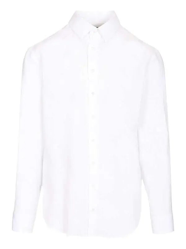 Giorgio Armani Classic Linen Shirt - White