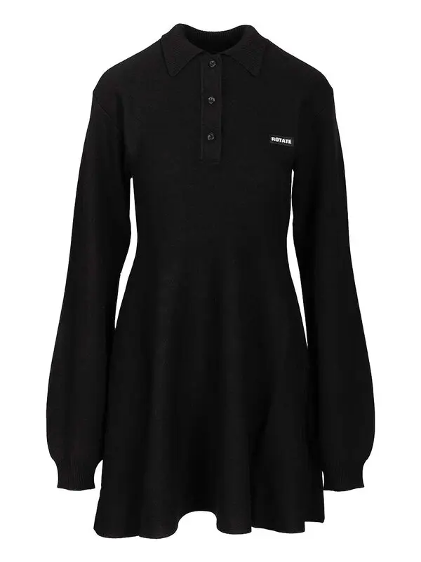 ROTATE BY BIRGER CHRISTENSEN Polo Dress - Black