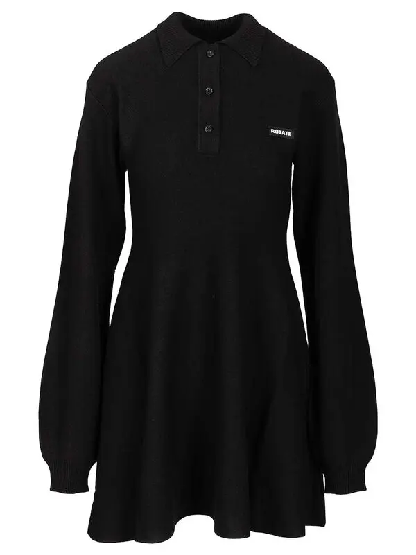 ROTATE BY BIRGER CHRISTENSEN Polo Dress - Black