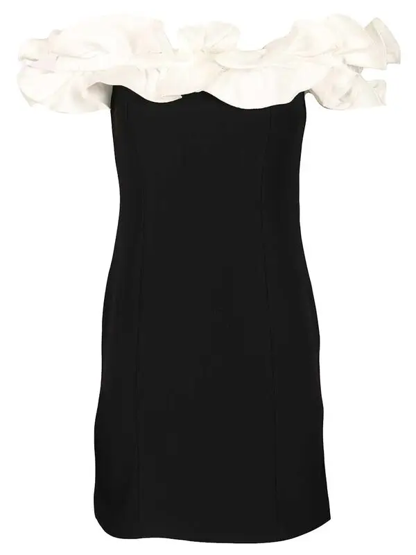 ROTATE BY BIRGER CHRISTENSEN Ruffle Mini Dress - Black