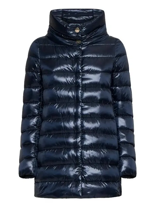 Herno High-shine Puffer Jacket - Blue
