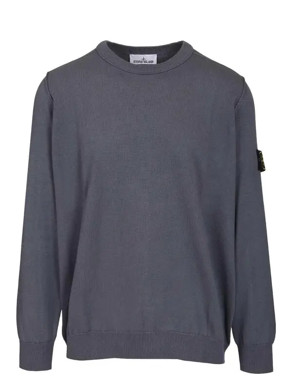Stone Island Organic Cotton Crew Neck Sweater - Gray
