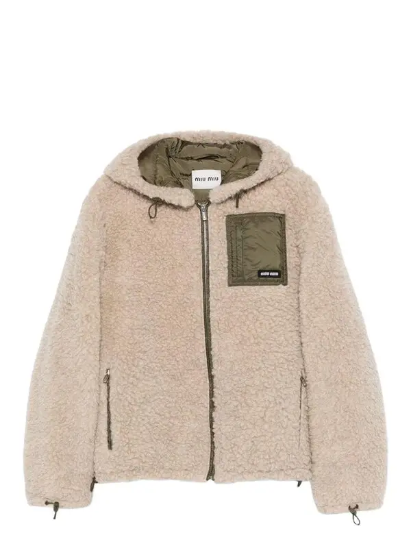 Miu Miu Teddy Blouson Jacket - Multicolor