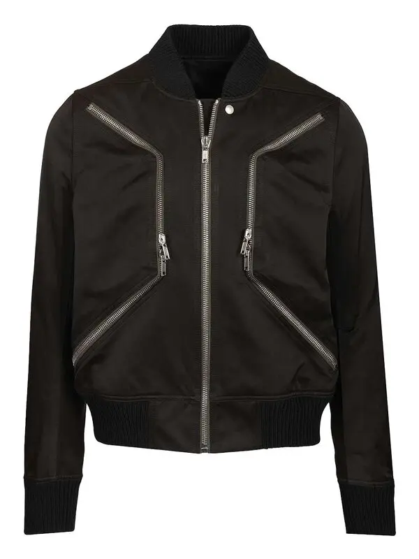 Rick Owens Heizer Flight Nylon Jacket - Black