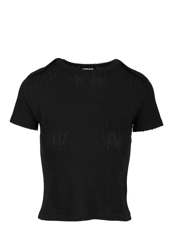 ROTATE BY BIRGER CHRISTENSEN Fitted T-shirt - Black