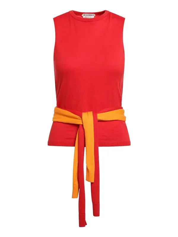 JW Anderson Tank Top With Waist Ties - Red