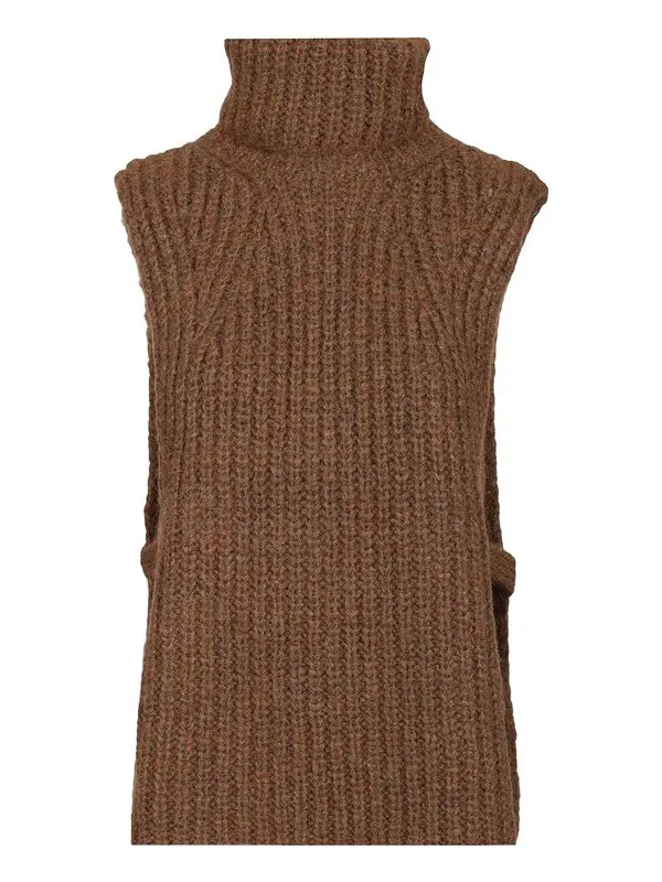 Isabel Marant Étoile Meggy Sleeveless Turtleneck Sweater - Brown
