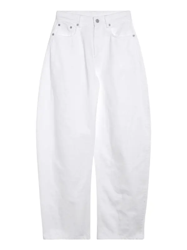 Alaïa High-waisted Curved-leg Denim Jeans - White