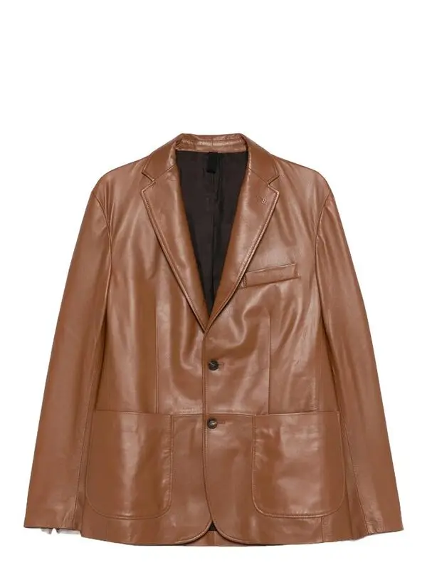 Tagliatore Leather Jacket - Brown