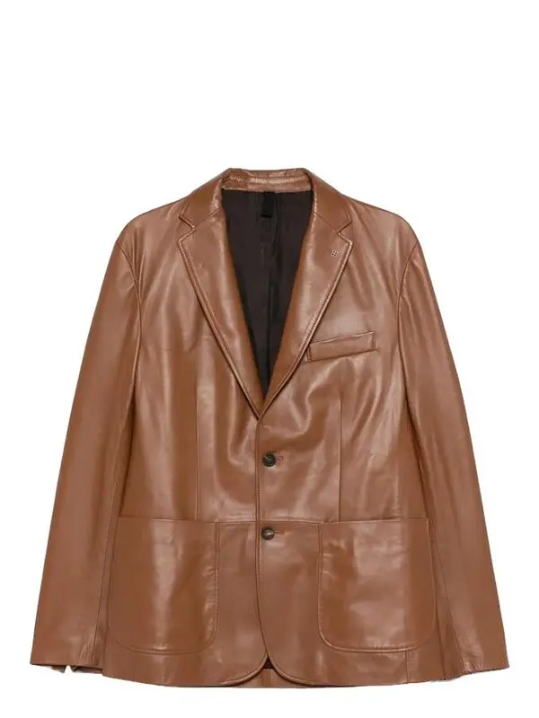 Tagliatore Leather Jacket - Brown