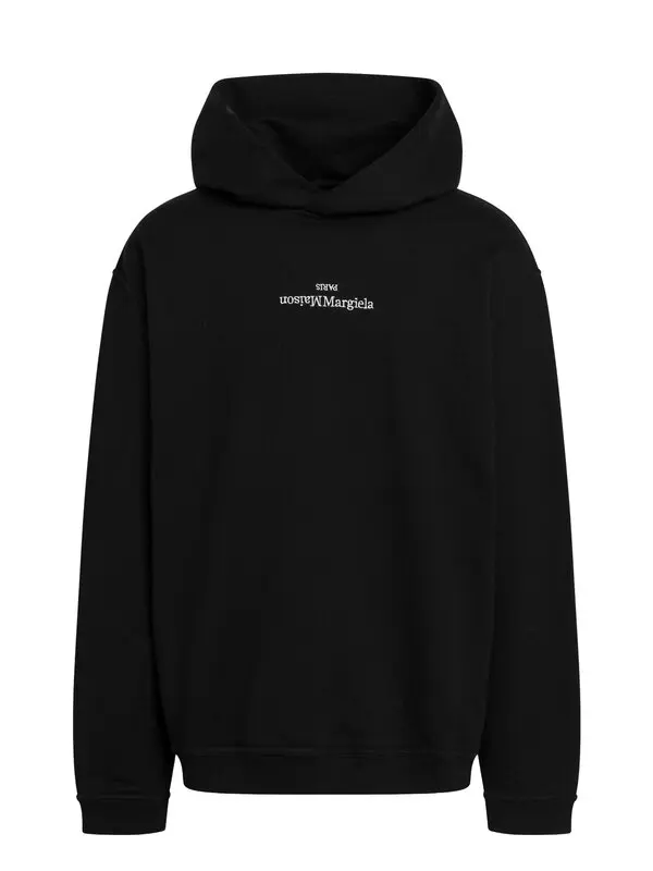 MAISON MARGIELA Reversed Logo Hoodie - Black