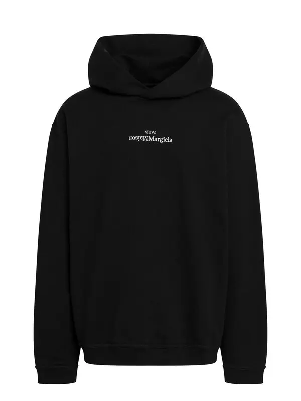MAISON MARGIELA Reversed Logo Hoodie - Black